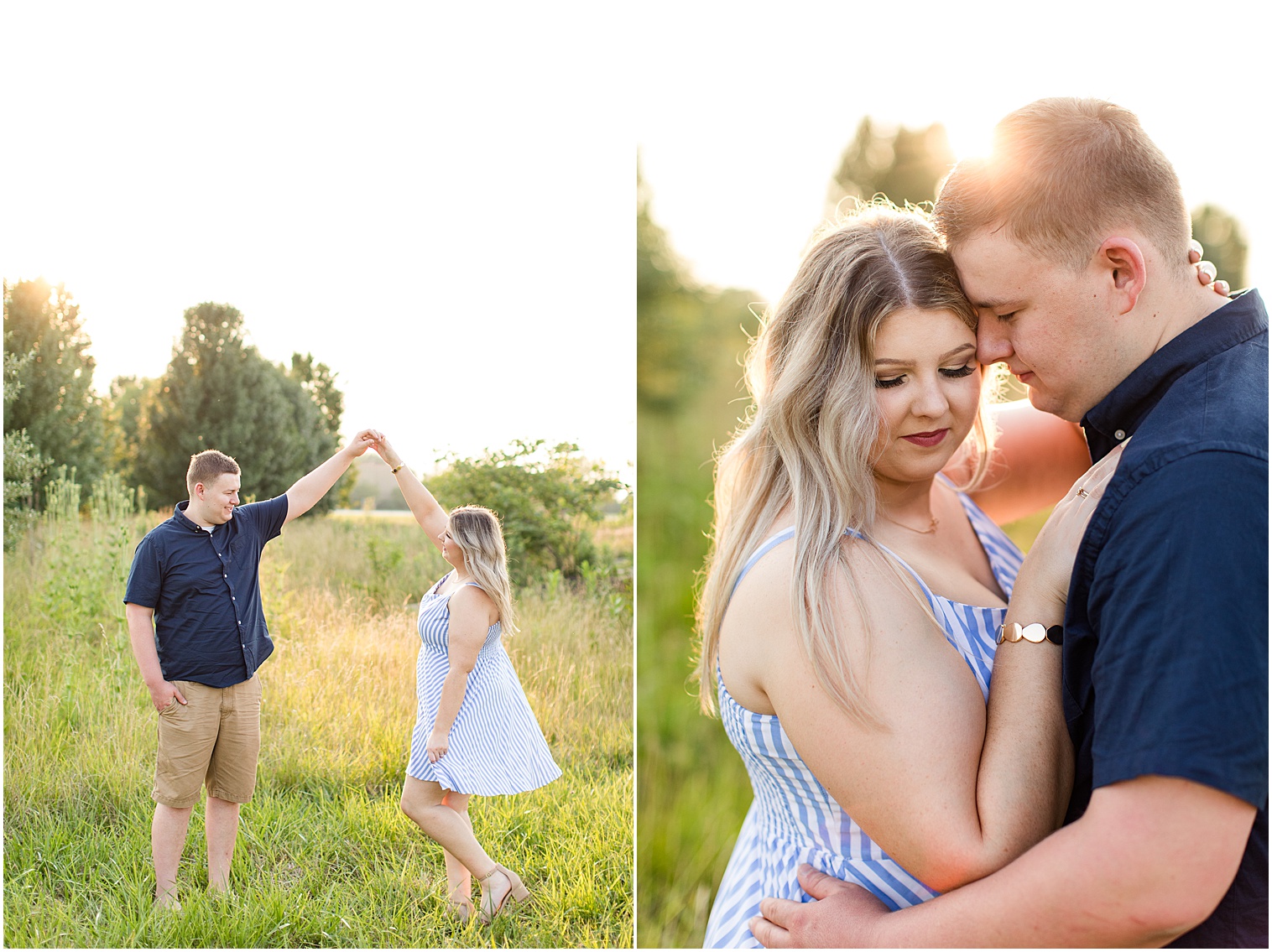 SUMMER PARK SUNSET ENGAGEMENT PHOTOGRAPHY - Jill Gum Photography